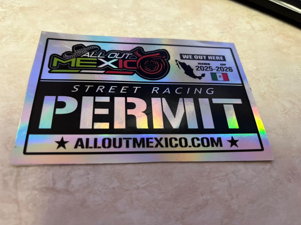 Racing Permit Sticker – AllOutMexico